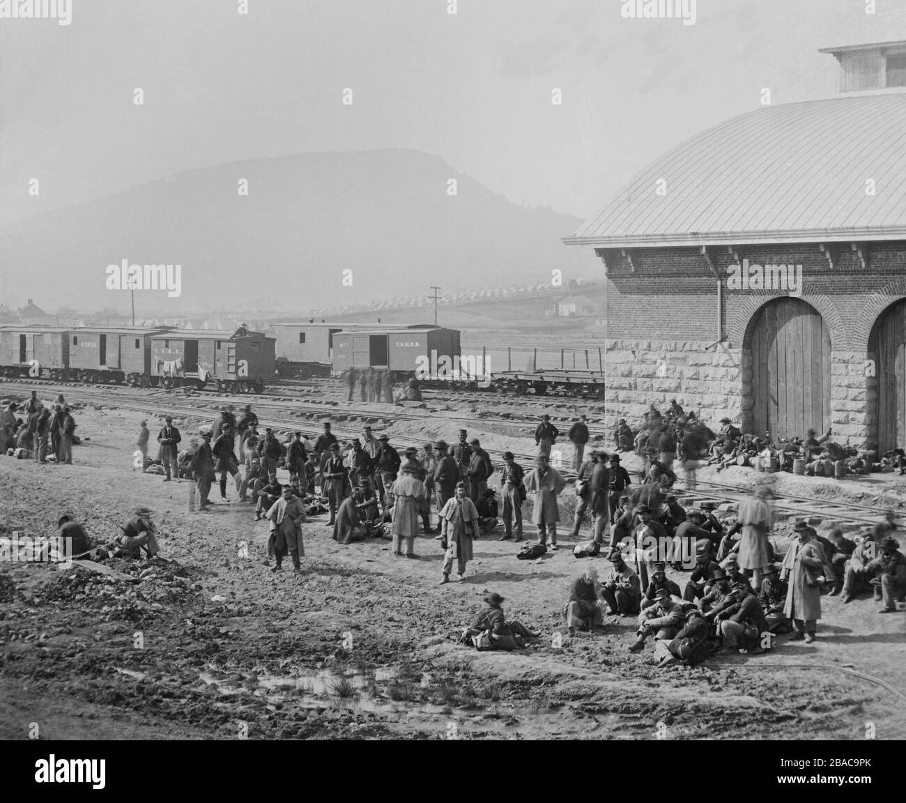 Confederate Prisoners, awaiting transport to detention at the ...