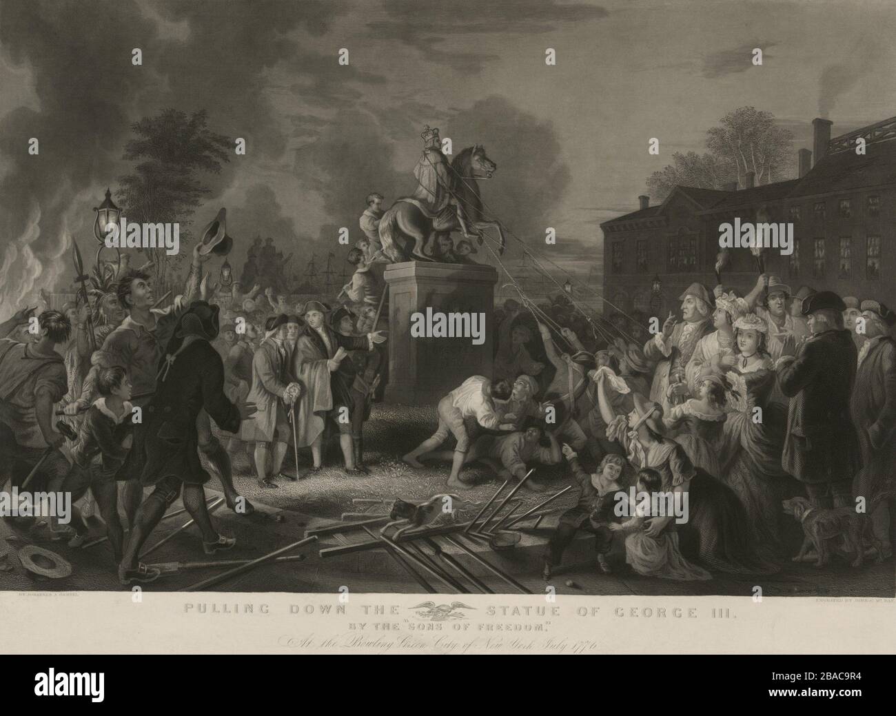 Pulling down a statue hi-res stock photography and images - Alamy