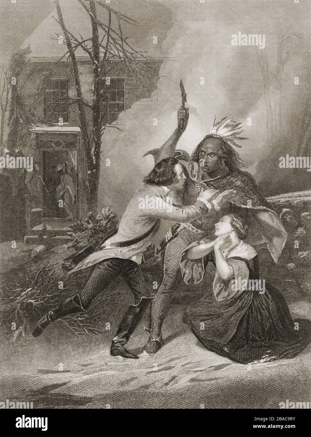 American Revolution, Cherry Valley Massacre, Nov. 11, 1778. Loyalists ...