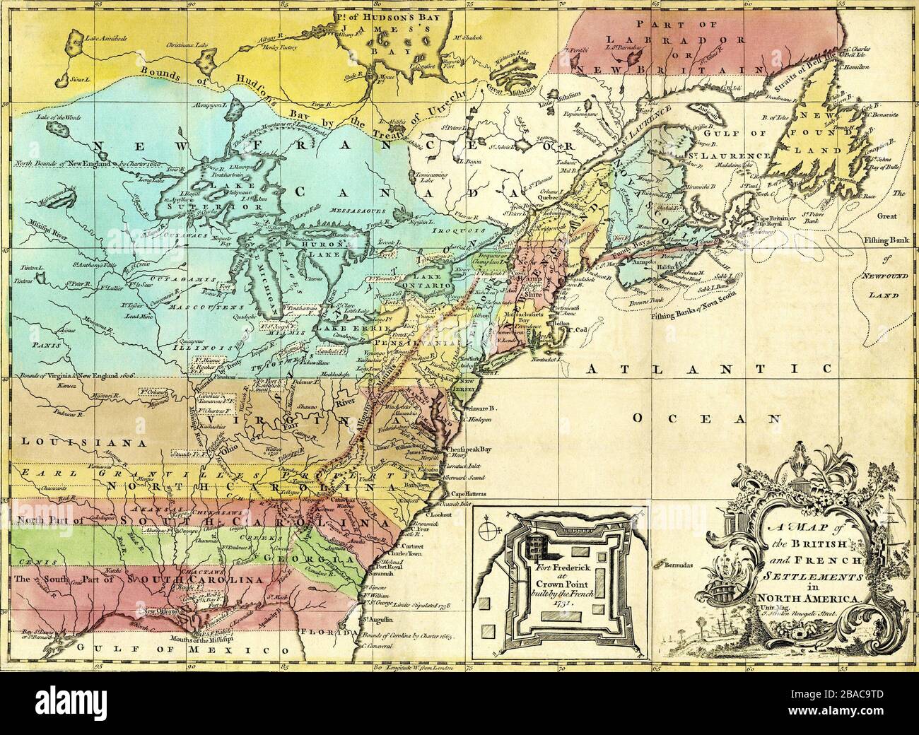 Map of British and French settlement in North America, 1755. Created at ... Map of British and French settlement in North America, 1755. Created at ...