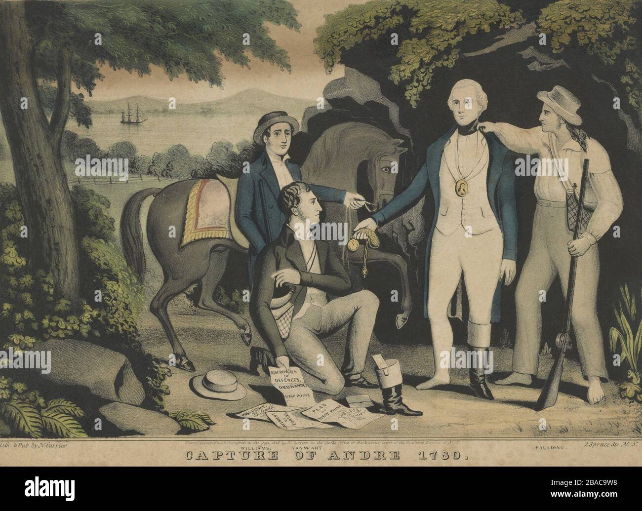 American Revolution. Capture of John Andrew Andre, Sept. 23, 1780, John ...