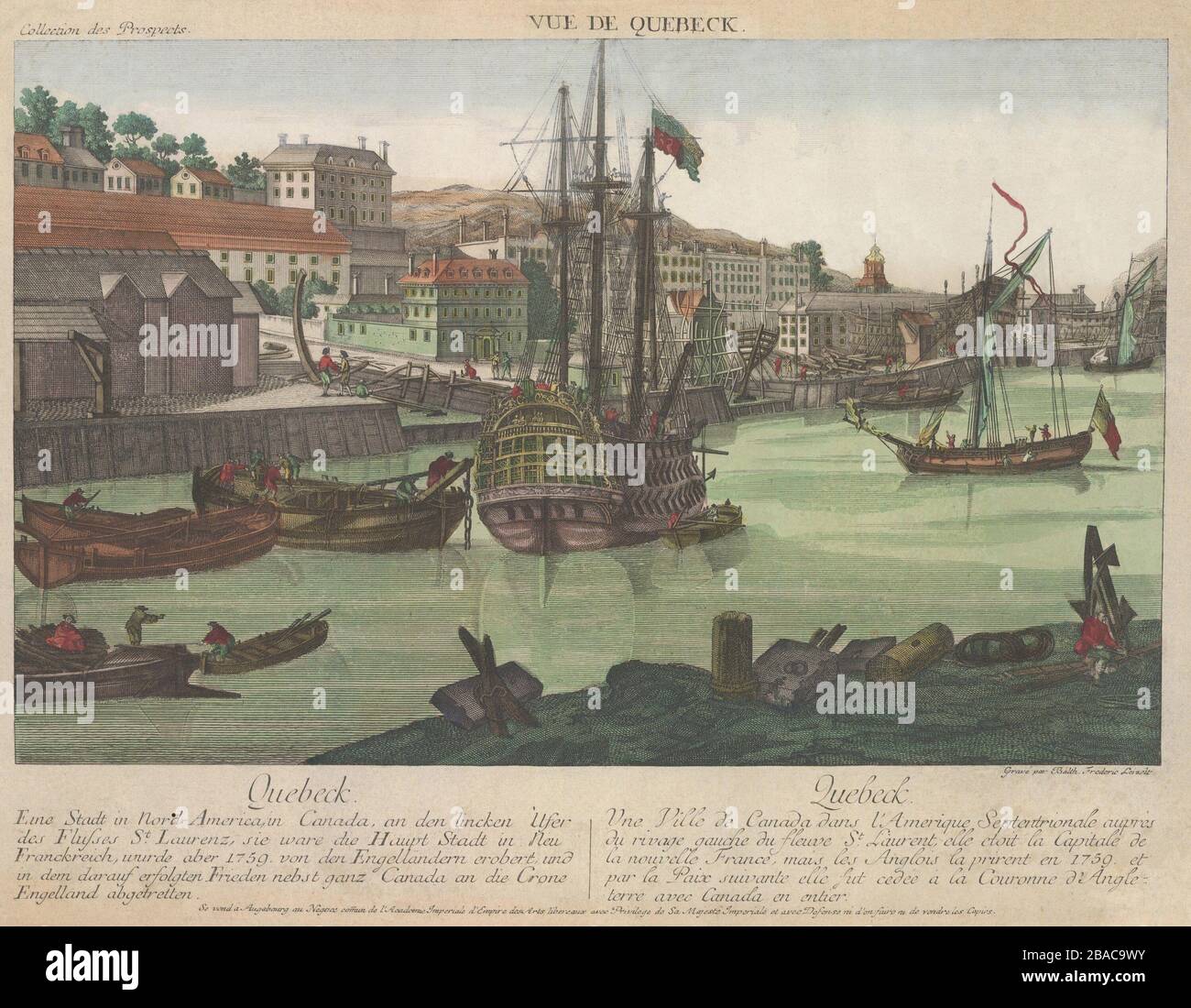 Quebec City, c. 1770, on the St, Lawrence River, was the capital of New ...