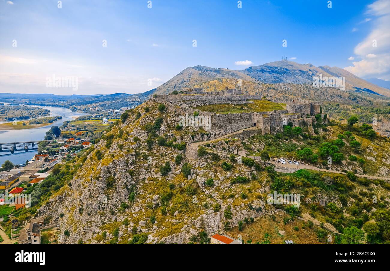 Rozafa castle historical ruins in Shkoder Albania Stock Photo - Alamy