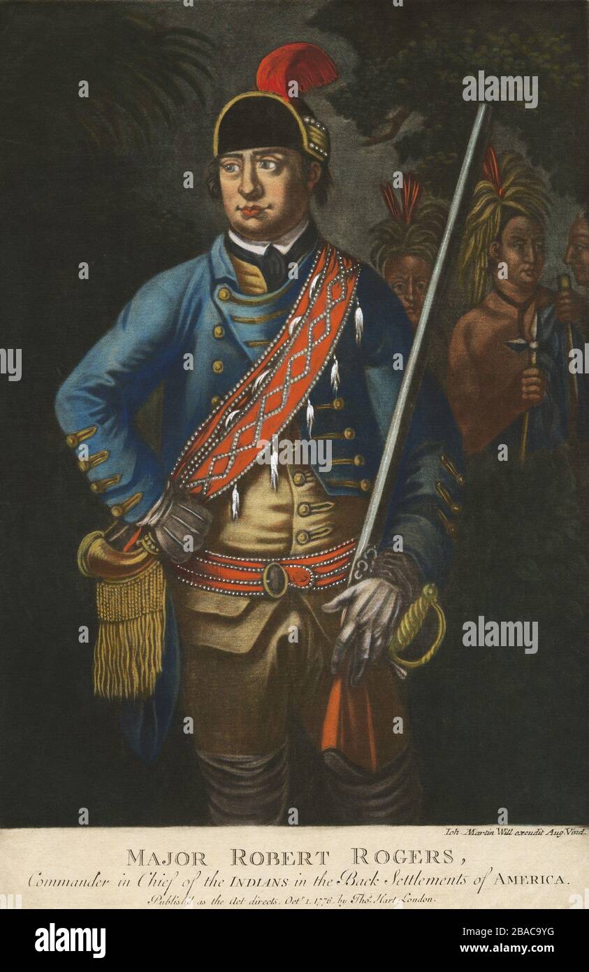 Major Robert Rogers, Commander in Chief of the Indians on the frontier ...