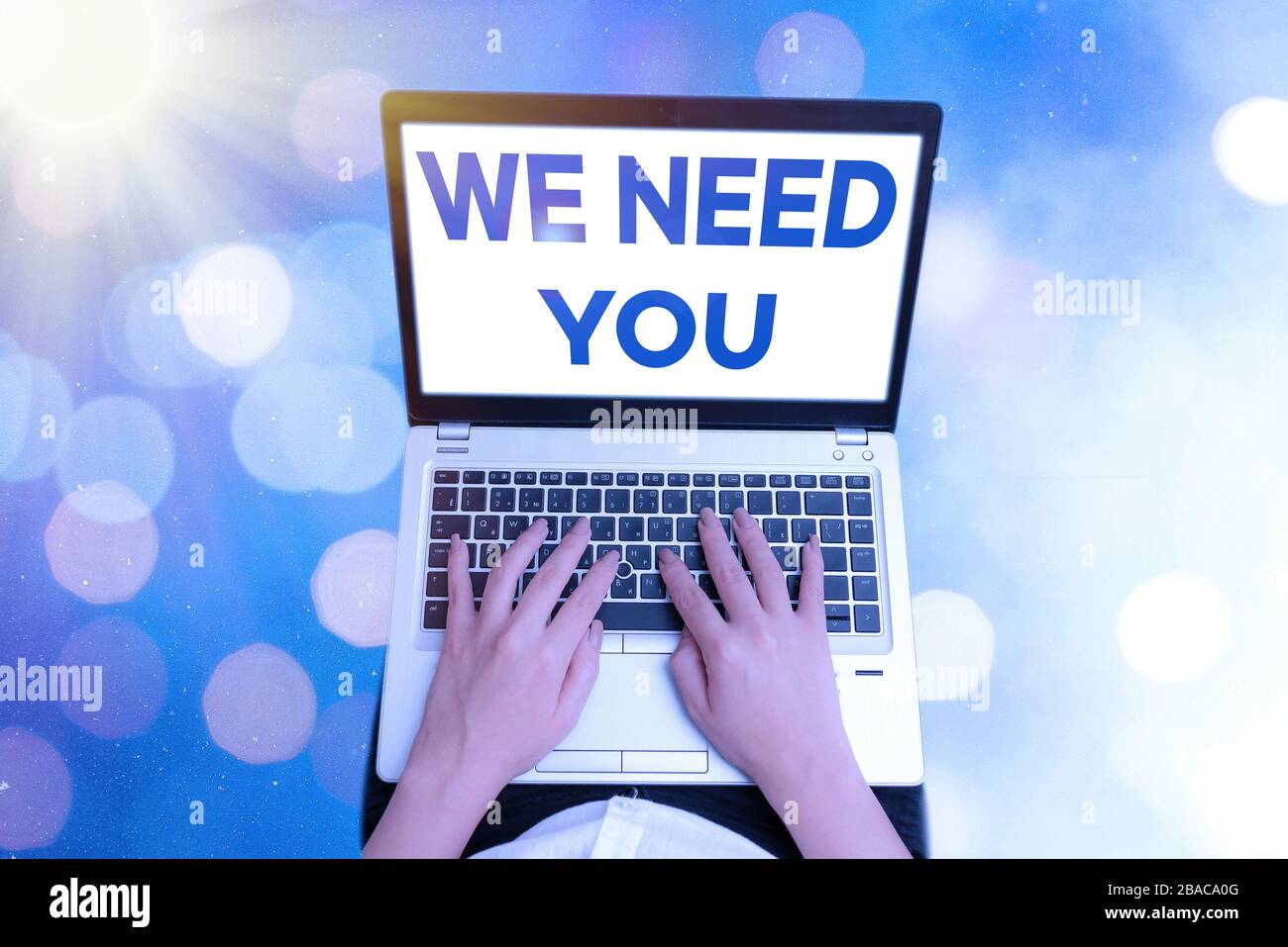 Word writing text We Need You. Business photo showcasing asking someone ...