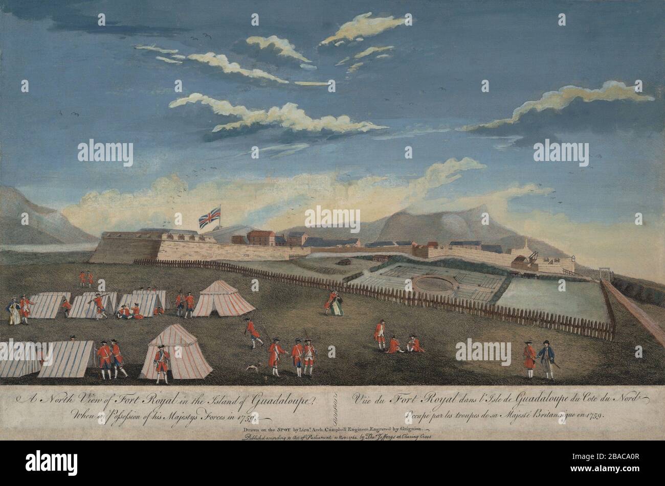 Fort Royal on the Island of Guadeloupe, which the British captured from ...