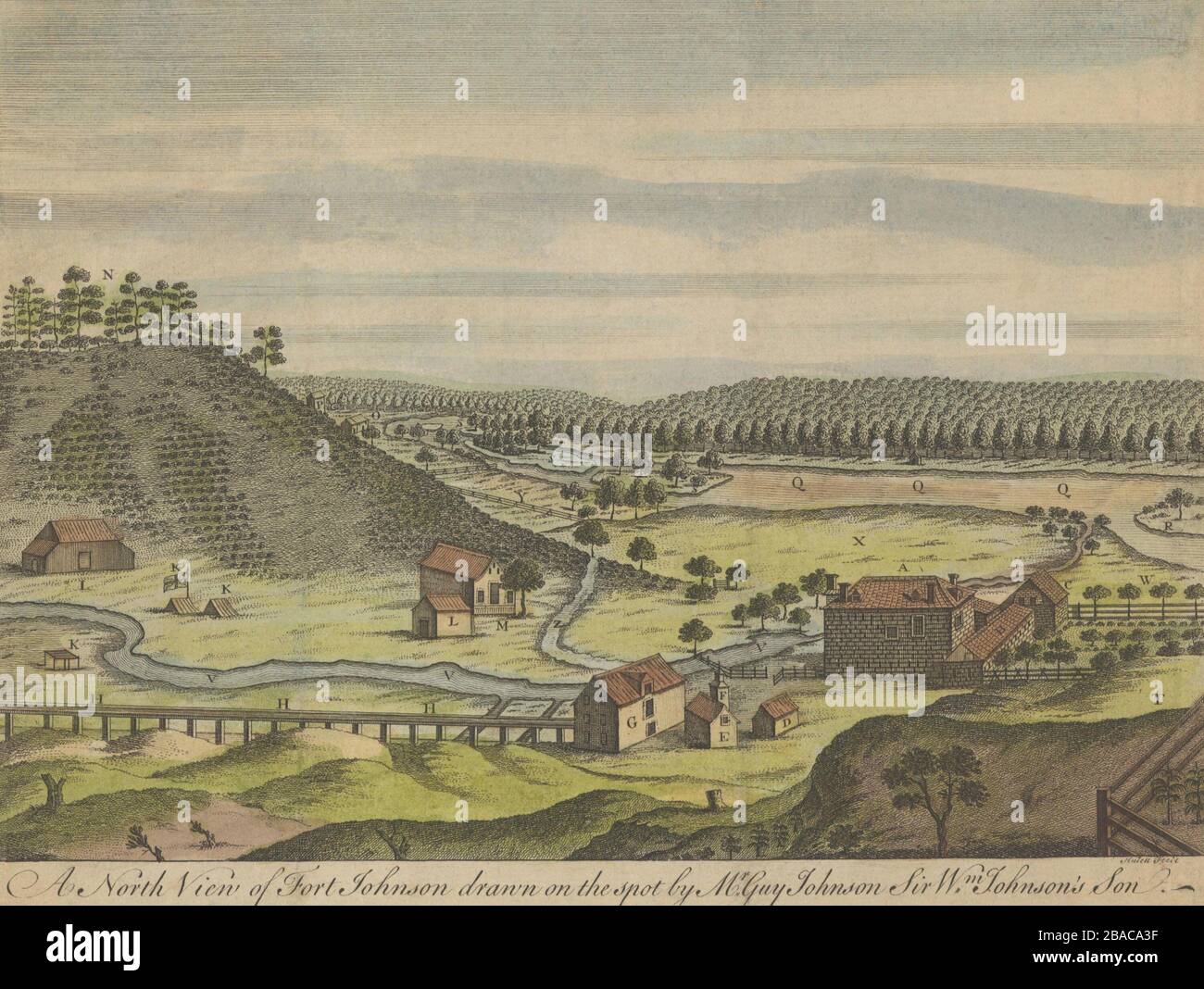 Fort Johnson, the home of William Johnson on the north side of the ...