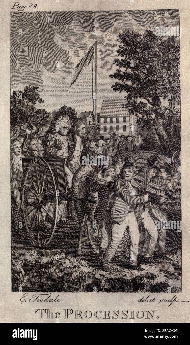 John Malcolm, a Loyalist and tax collector, is paraded through the ...
