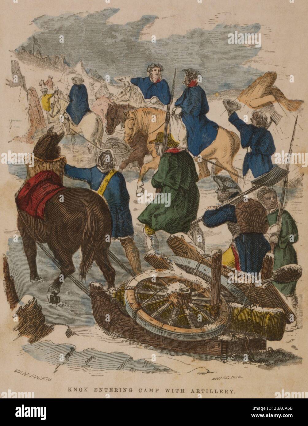 American Revolution. General Henry Knox arrives in Boston with 59 ...