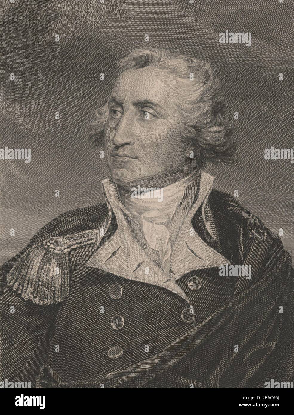 American Revolution. George Washington, depicted in a portrait ...
