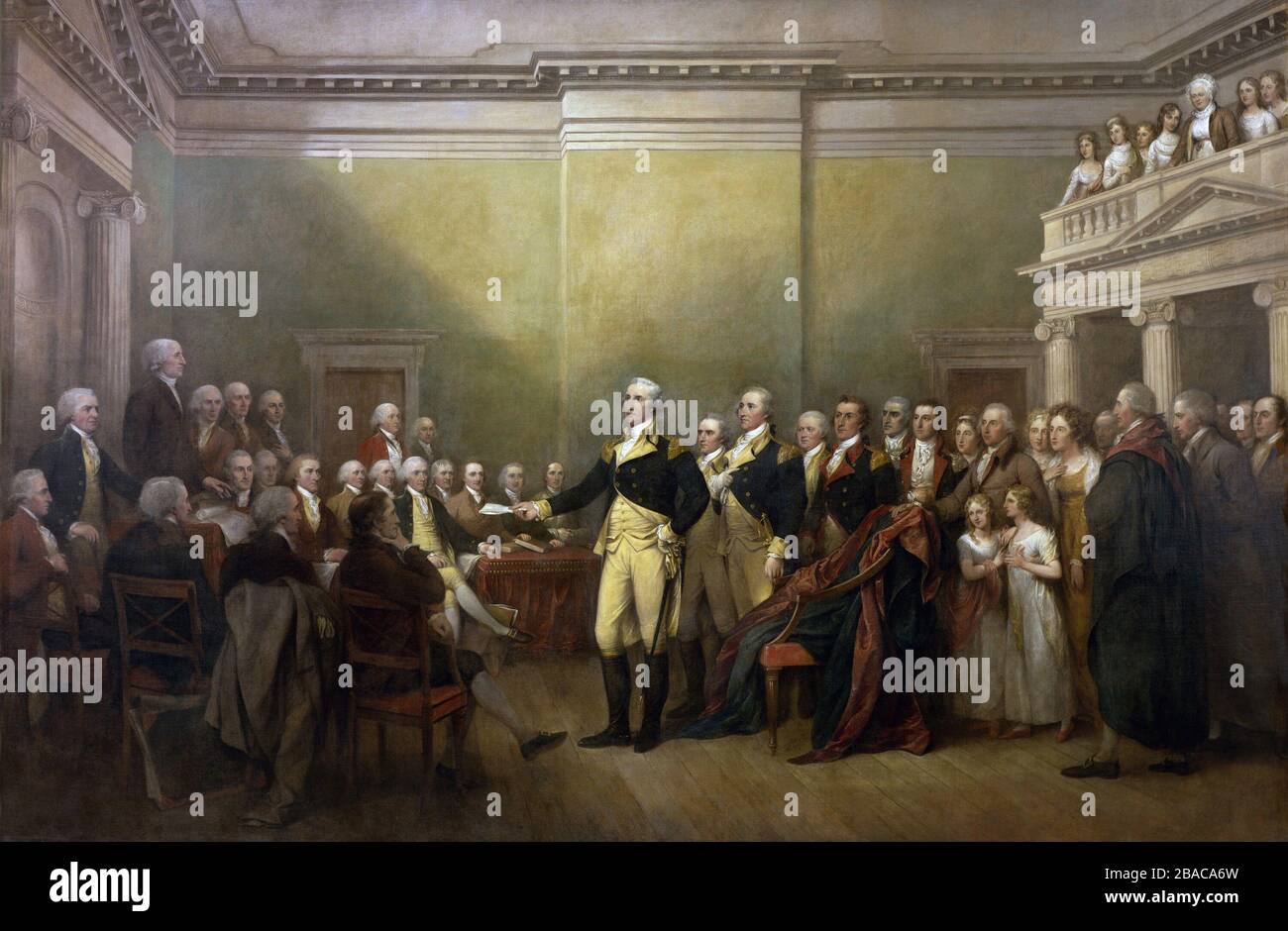 American Revolution. General George Washington Resigning His Commission ...