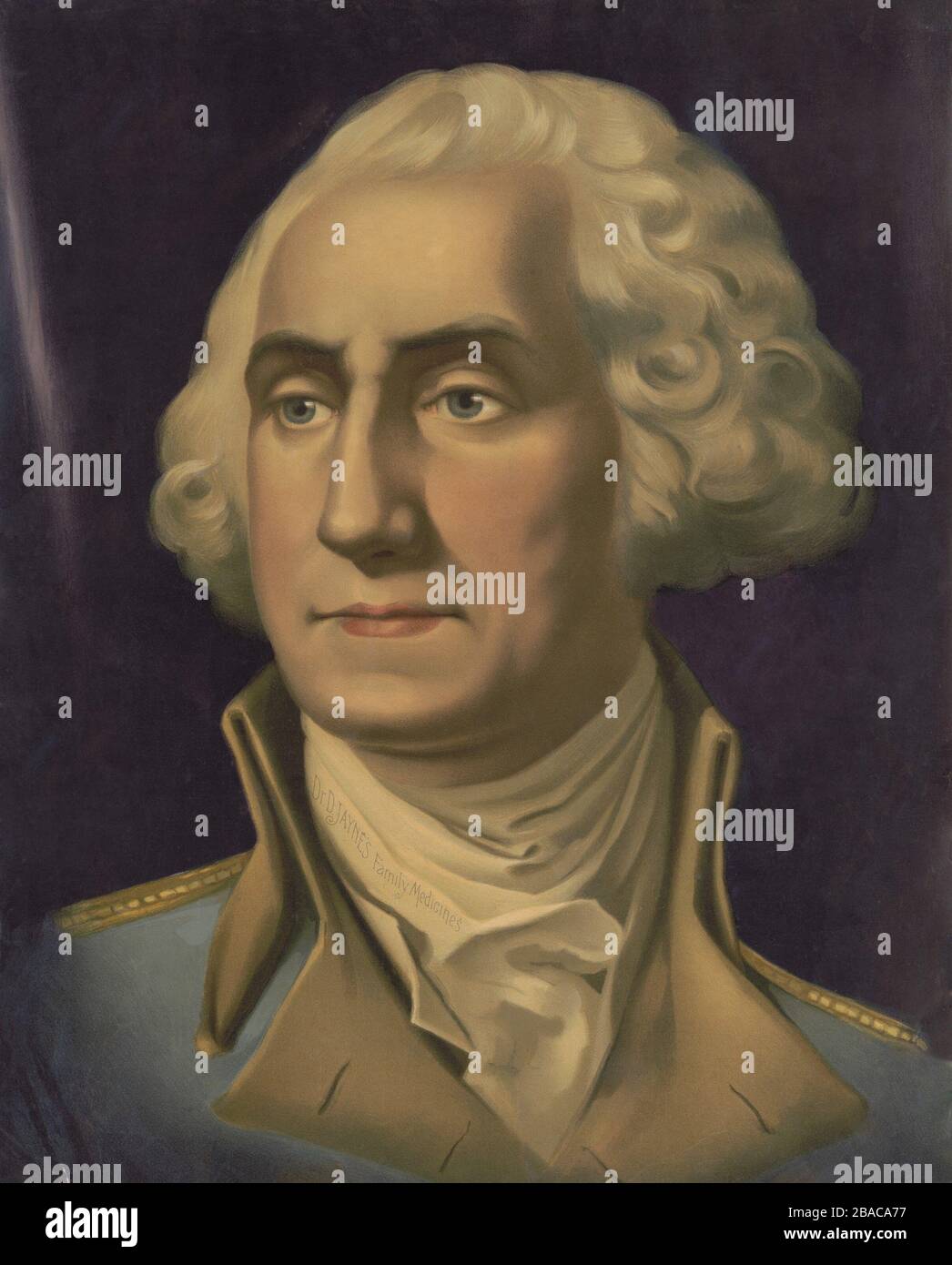 George Washington, portrait chromolithograph portrait published by Dr ...