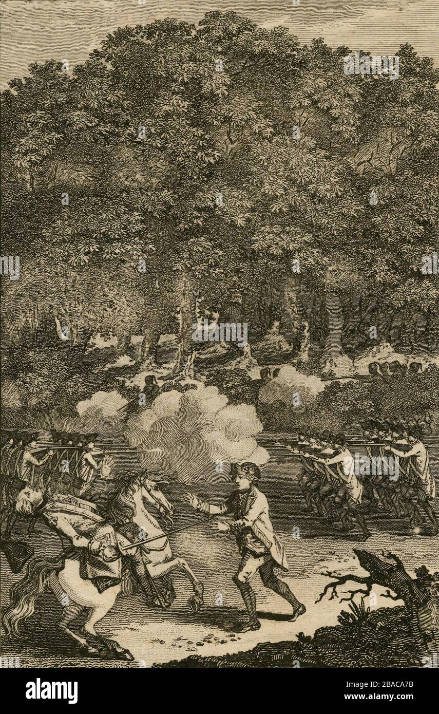 French and Indian War. Defeat and death of General Edward Braddock in ...