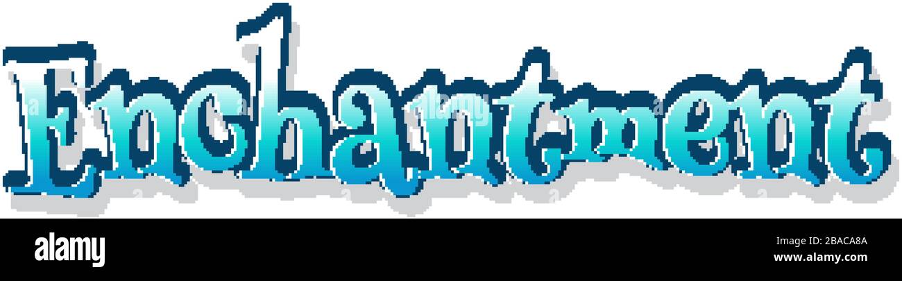 Font design for word enchantment in blue illustration Stock Vector ...