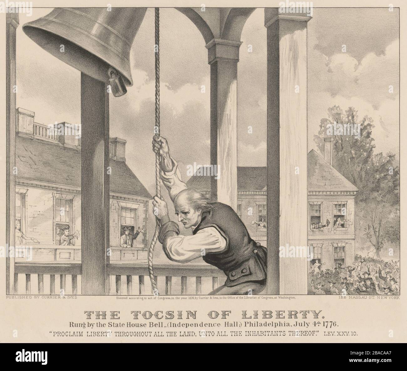 American Revolution. 'Toscin of Liberty', illustrates the ringing of ...