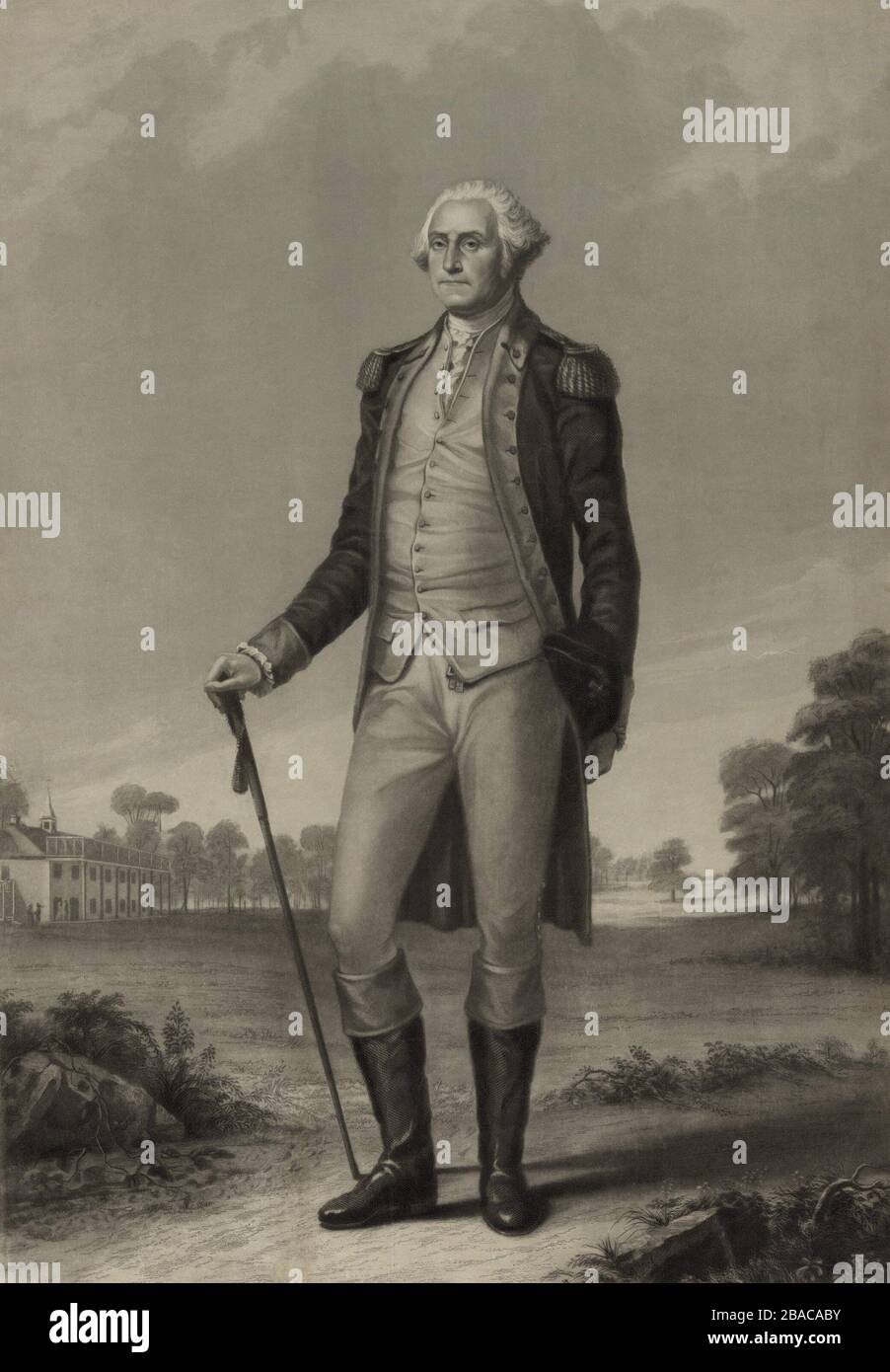American Revolution. George Washington wears a military uniform in this ...