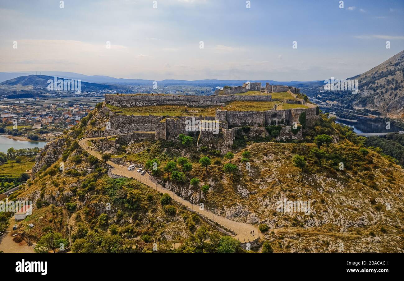 Rozafa castle historical ruins in Shkoder Albania Stock Photo - Alamy