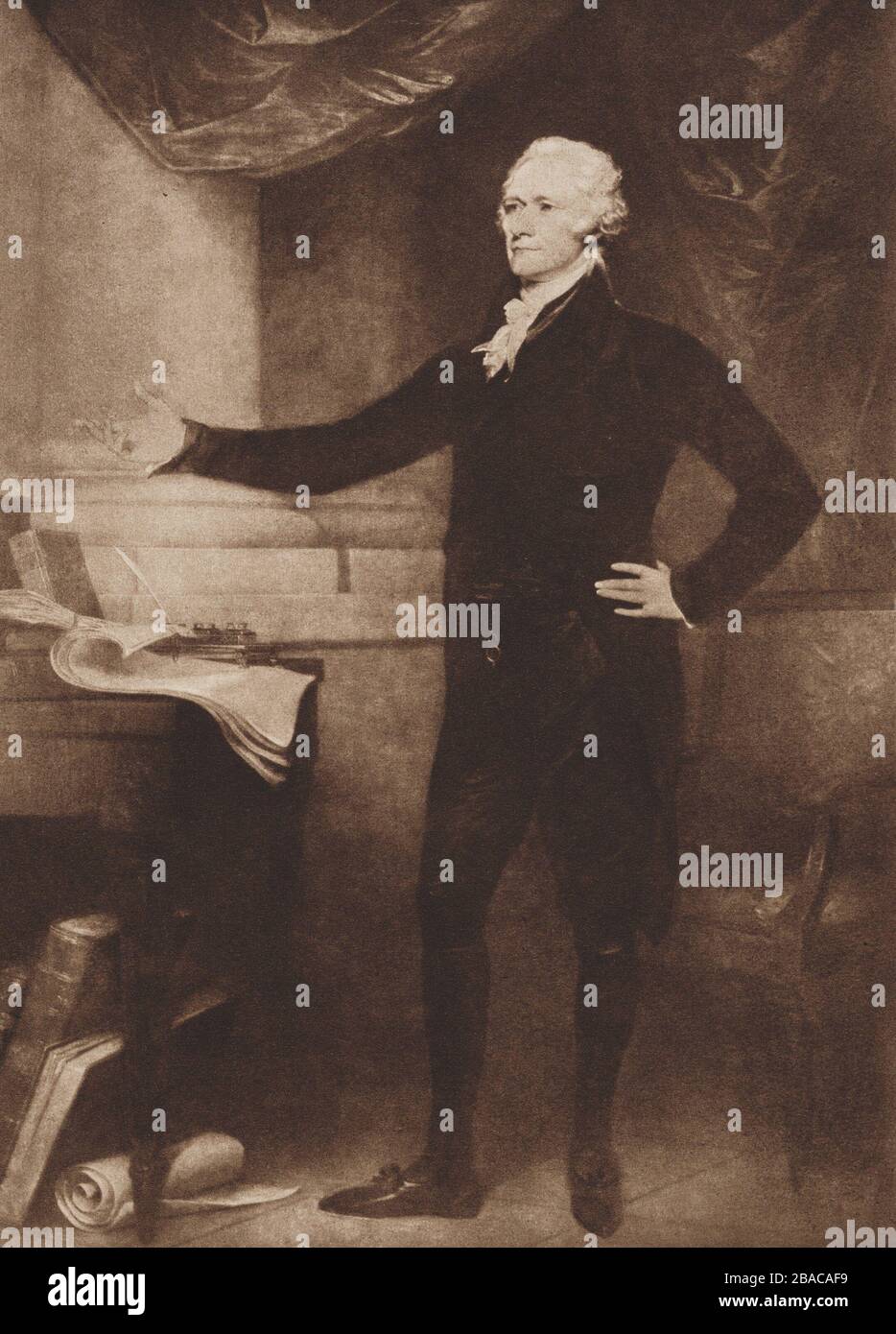 Alexander Hamilton, by John Trumbull. This image is a 1915 photogravure ...