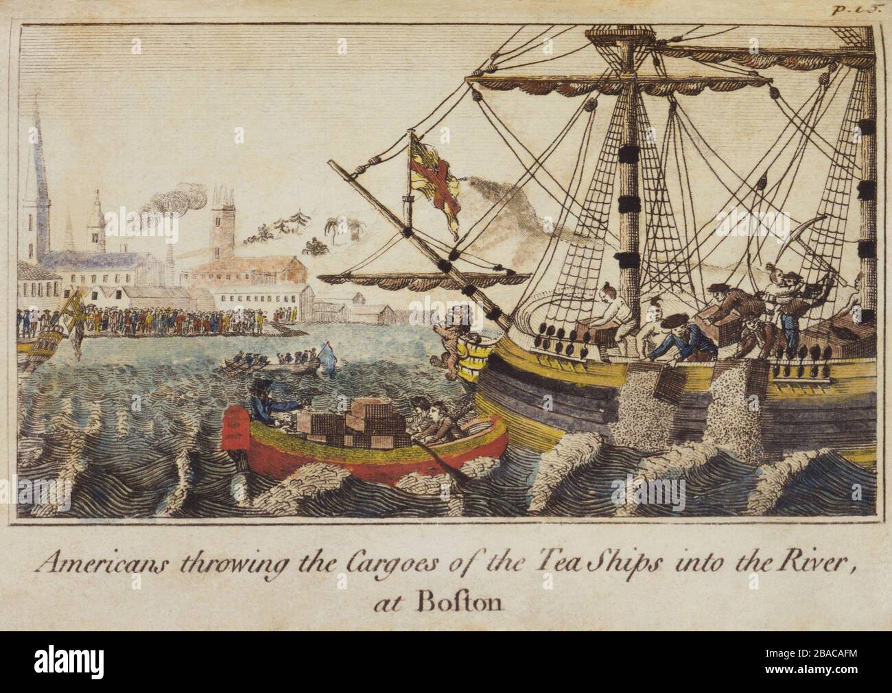 Boston tea party illustration hi-res stock photography and images - Alamy