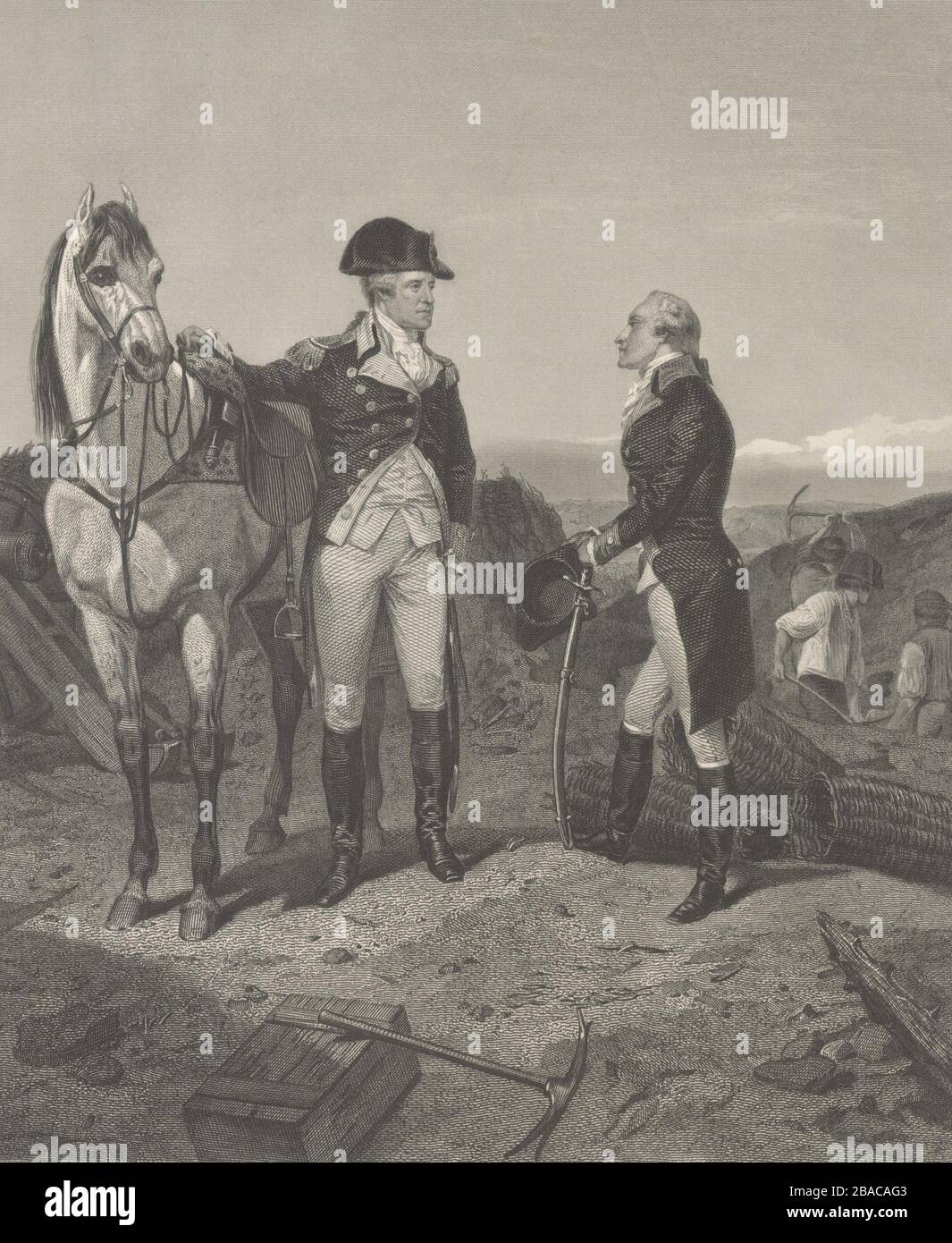First meeting of George Washington and Alexander Hamilton during the ...
