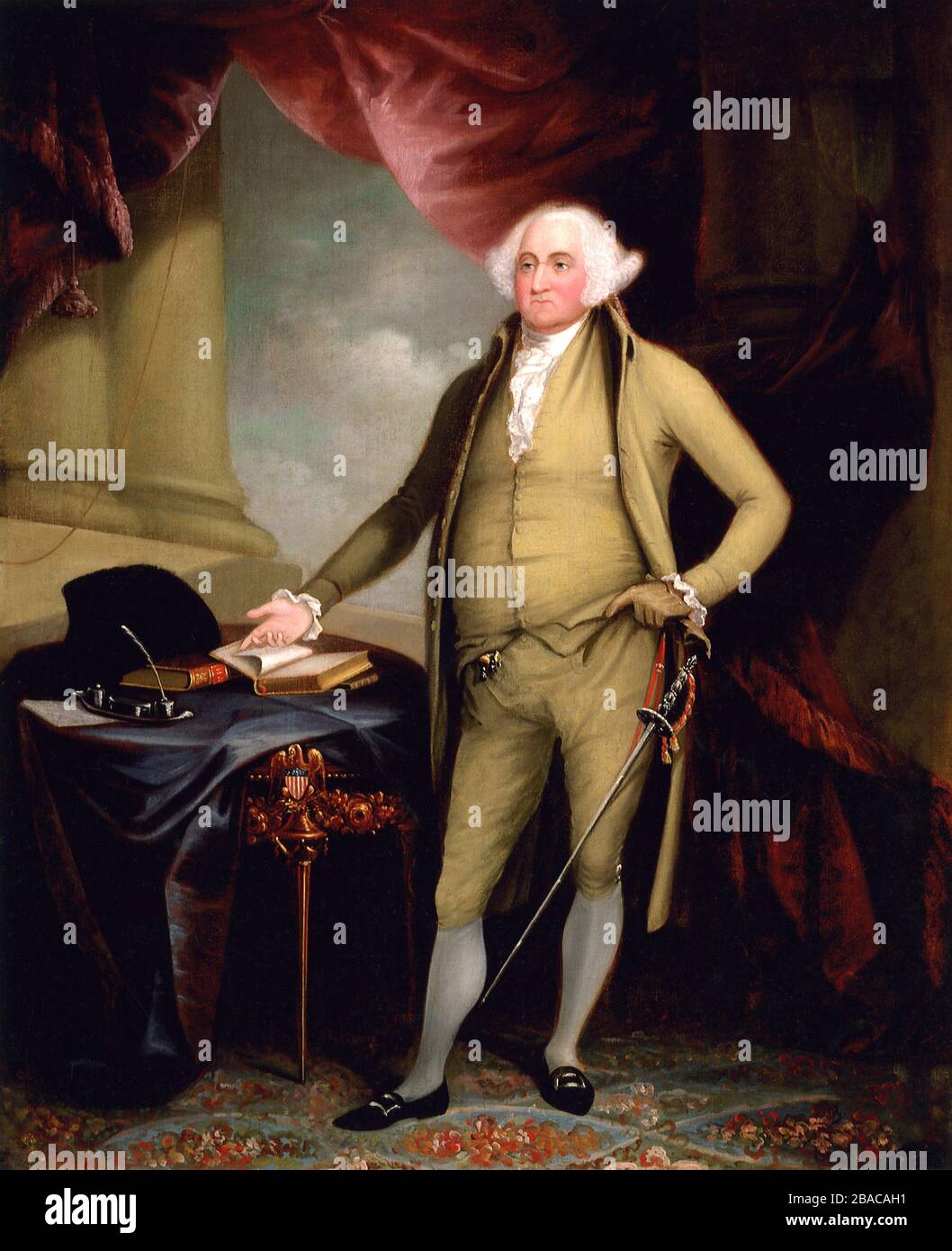 JOHN ADAMS, by William Winstanley, 1798, British-American painting, oil ...