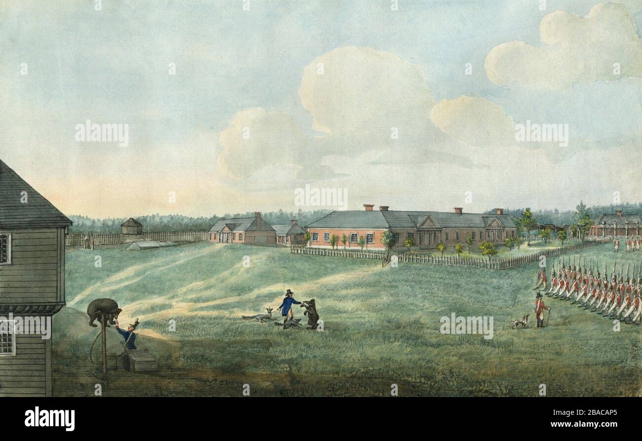THE ESPLANADE, FORT GEORGE IN UPPER CANADA, by Edward Walsh, June, 1805 ...
