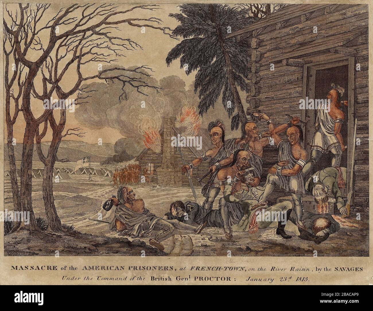 War of 1812. Massacre of American prisoners, at the Second Battle of ...