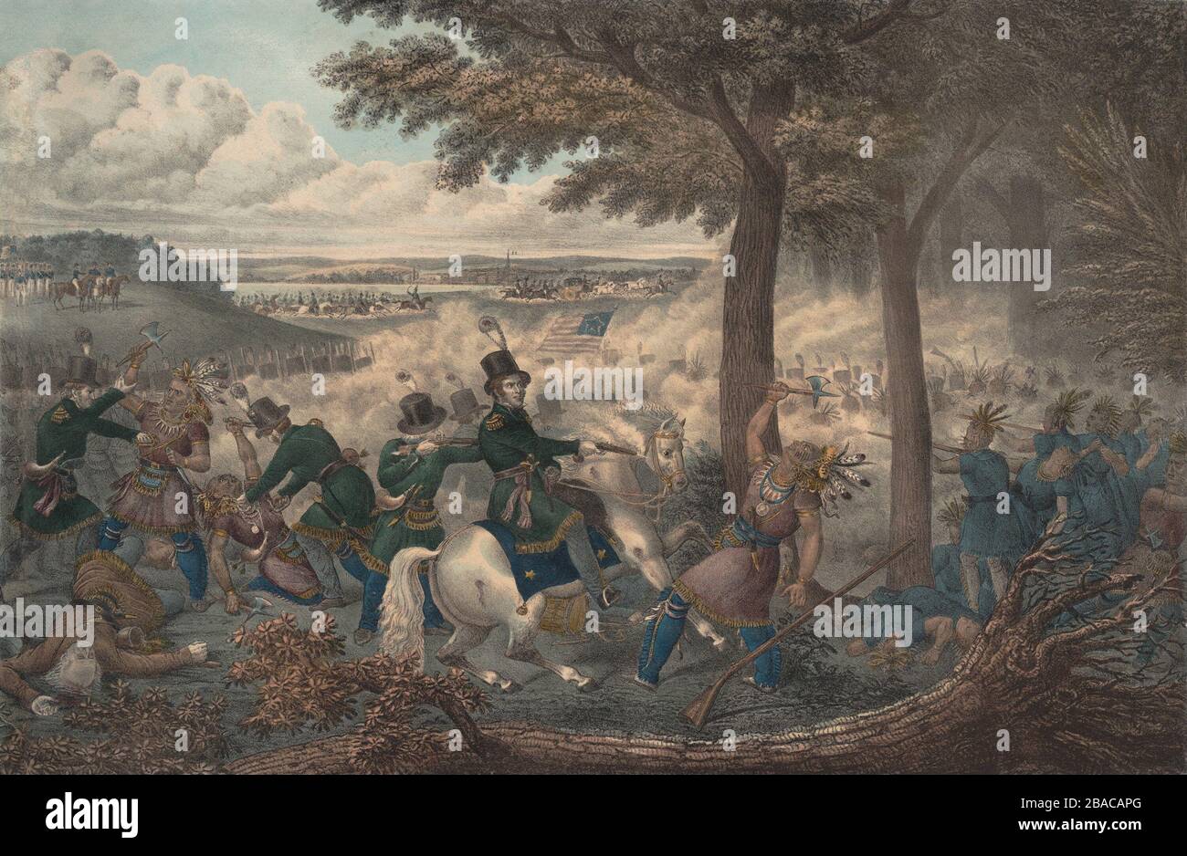 War of 1812. Battle of the Thames, aka Battle of Moraviantown, Oct. 15 ...