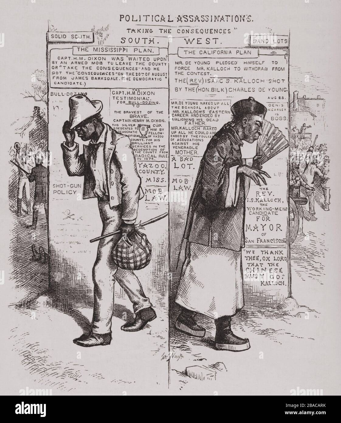 Cartoon from Harper's weekly, showing the parallel oppression of ...