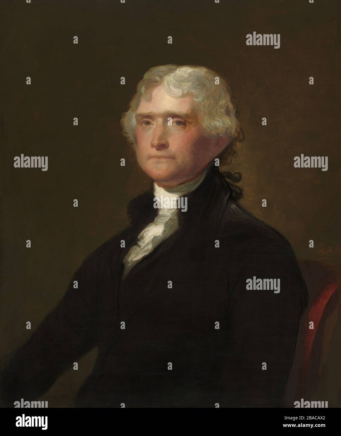 Thomas Jefferson, in George Healy portrait after Gilbert Stuart ...