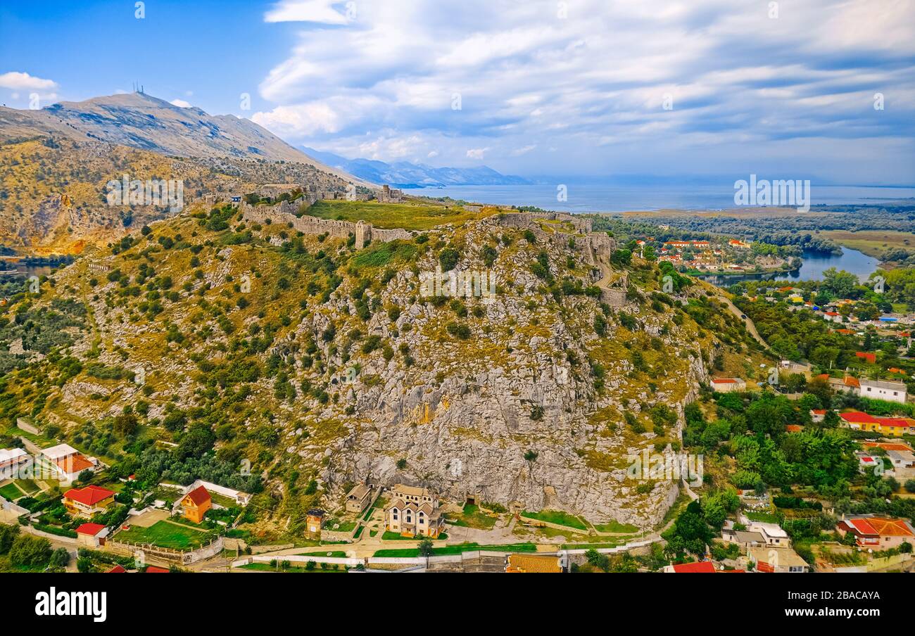 Rozafa castle historical ruins in Shkoder Albania Stock Photo - Alamy