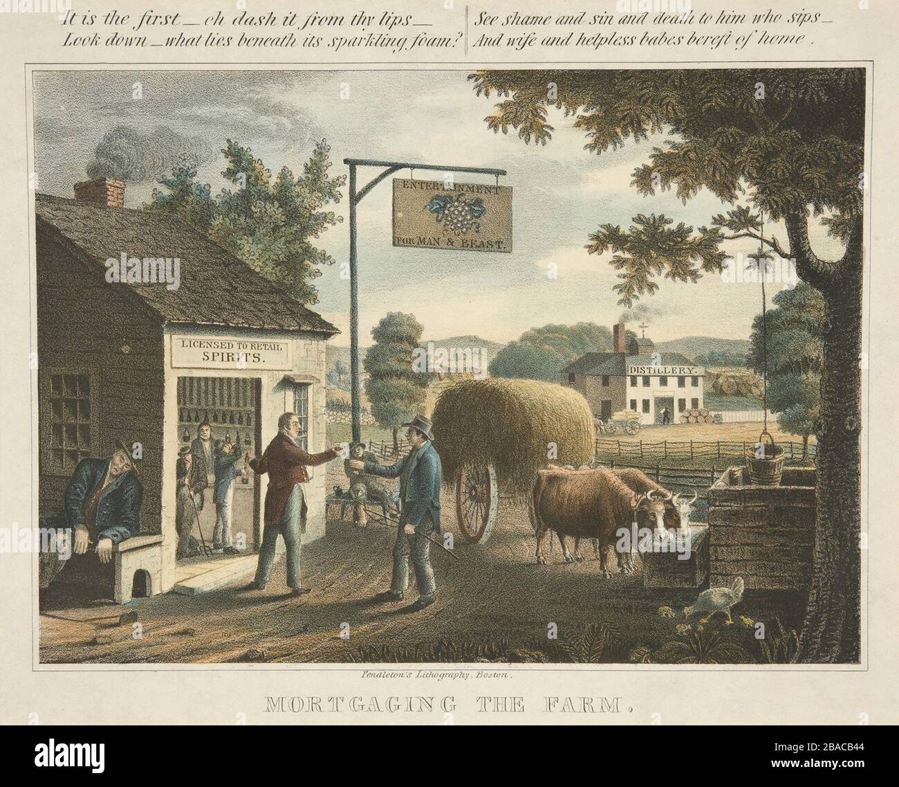 'Mortgaging the Farm', 1825 1836, by Pendleton s Lithography. This is ...