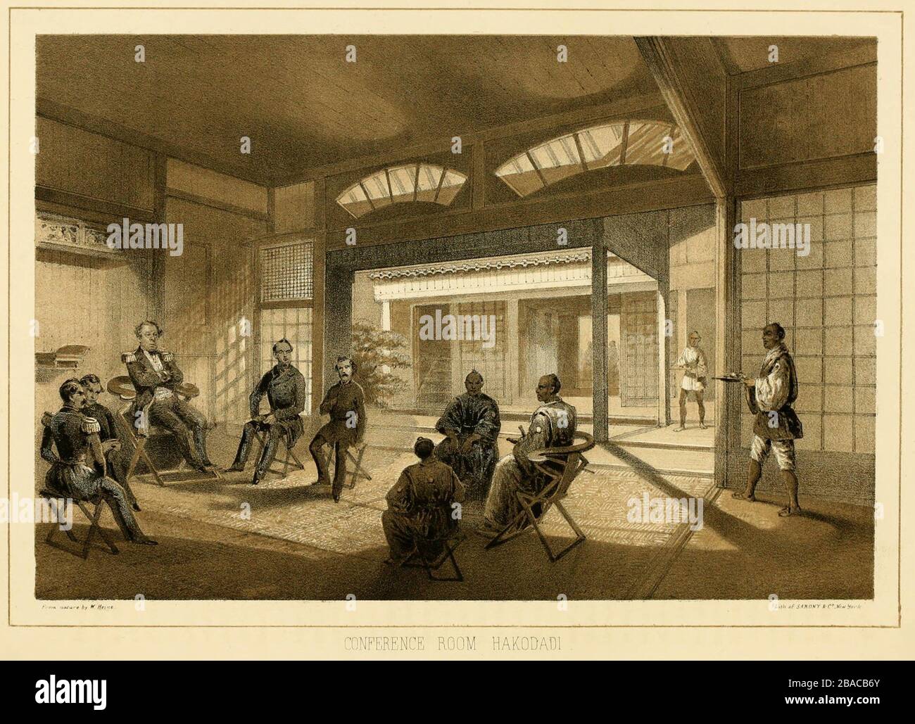 Conference Room at Hakodadi, following the signing of the Treaty of ...