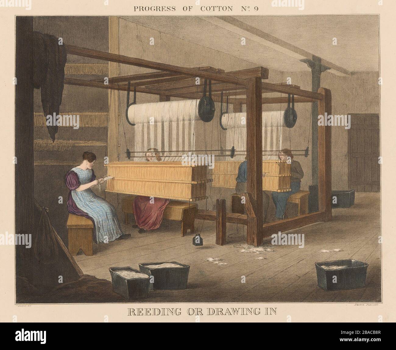 British 1840s depiction the 'Progress of Cotton', by Richard Barfoot, 9 ...