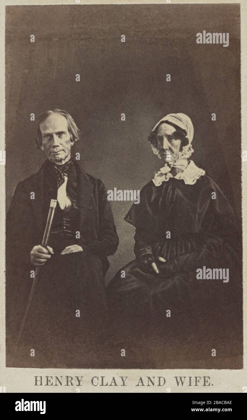Henry Clay and his wife, Lucretia Hart Clay, on their 50th wedding ...