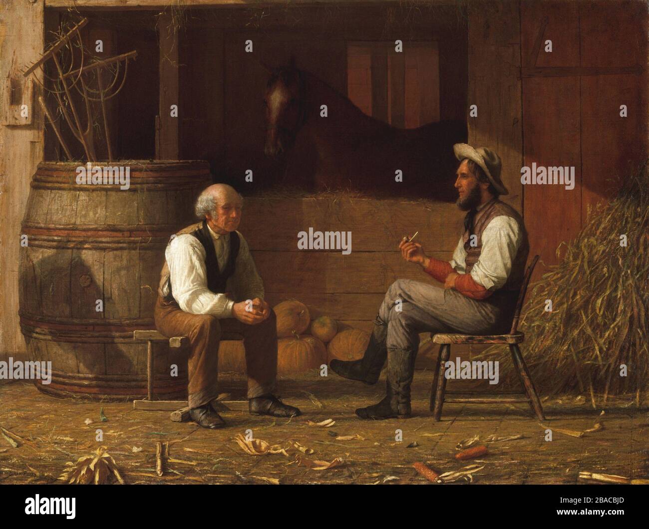 TALKING IT OVER, 1872, by Enoch Wood Perry, American painting, oil on ...