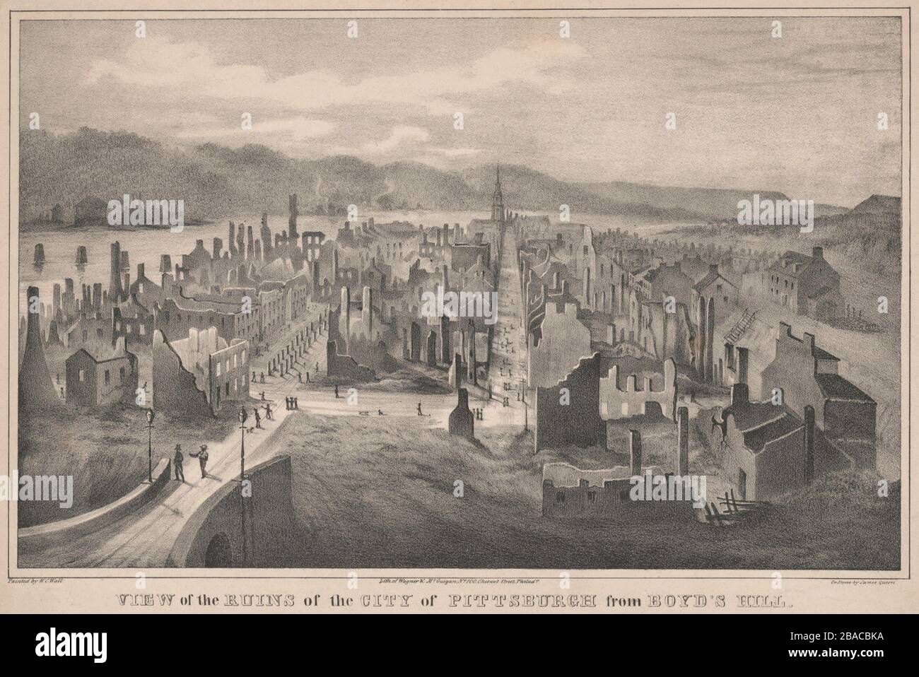 The ruins of the city of Pittsburgh, Pennsylvania, as seen from Boyd's ...
