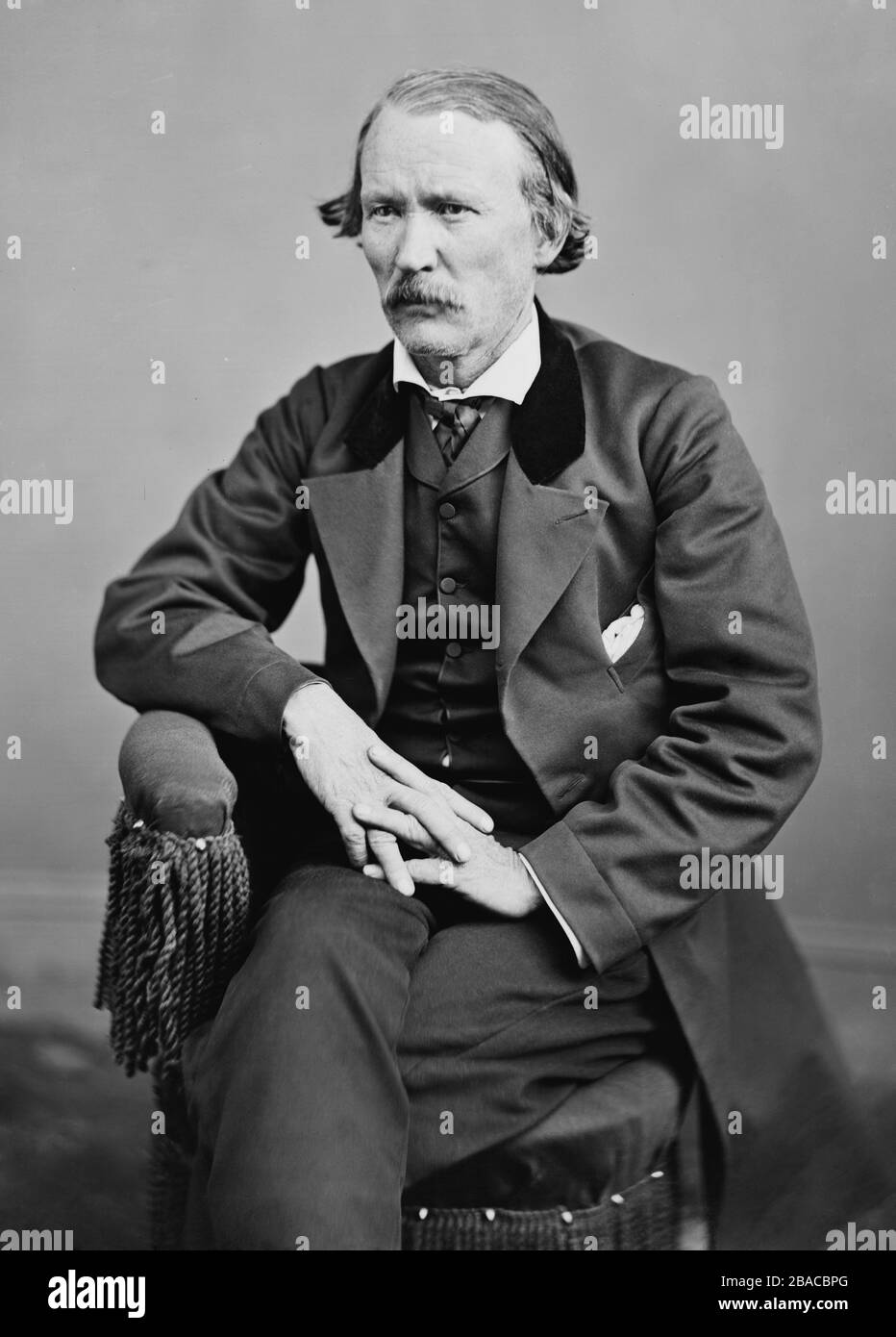 Christopher (Kit) Carson, 1868, in a photograph by Mathew Brady Studio ...