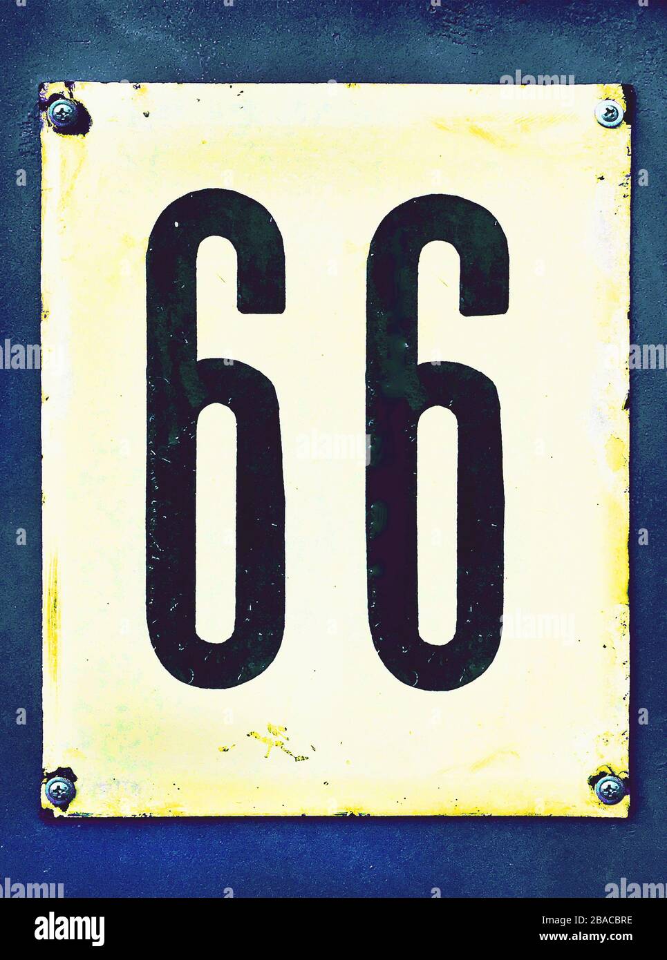 isolated house number plate 6 6 Stock Photo - Alamy