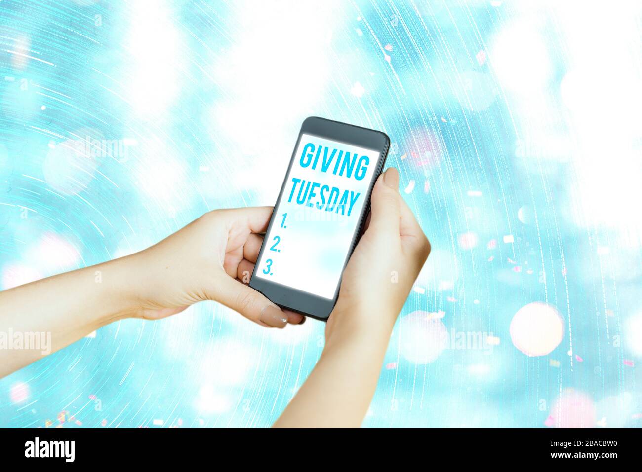Conceptual hand writing showing Giving Tuesday. Concept meaning ...