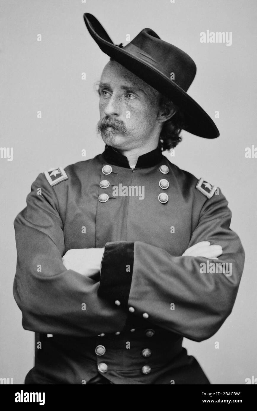 Brevet Major General George Armstrong Custer, on April 15, 1865. He was ...