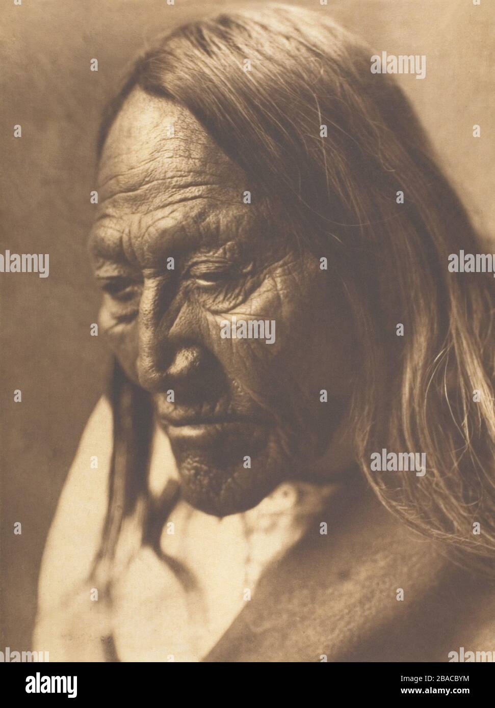 Chief Two Strike (aka, Numpkahapa), was a Lakota leader. Photogravure ...