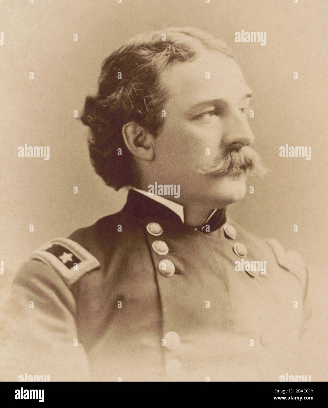 General Nelson A. Miles, 1874, facing right, wearing military uniform ...