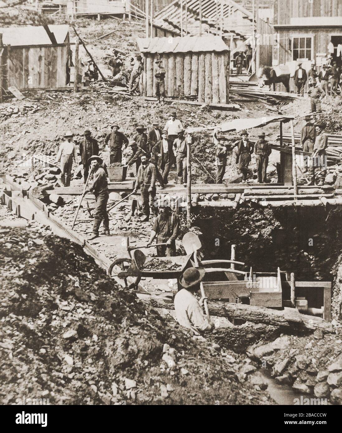 Bystanders watch as crew 'drifting mining' for gold below Discovery ...