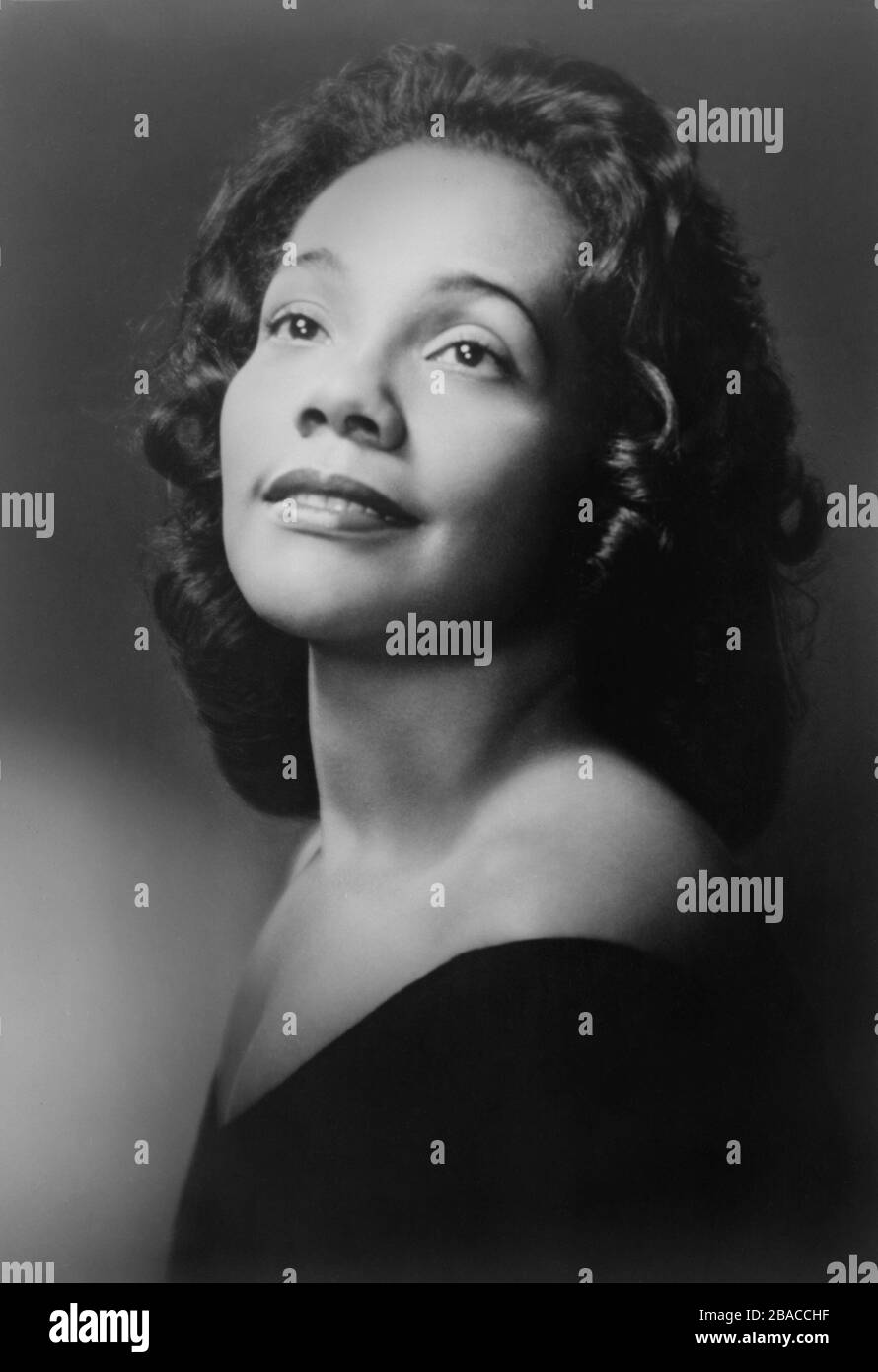 Coretta Scott King, in a studio portrait of 1964. During her marriage ...