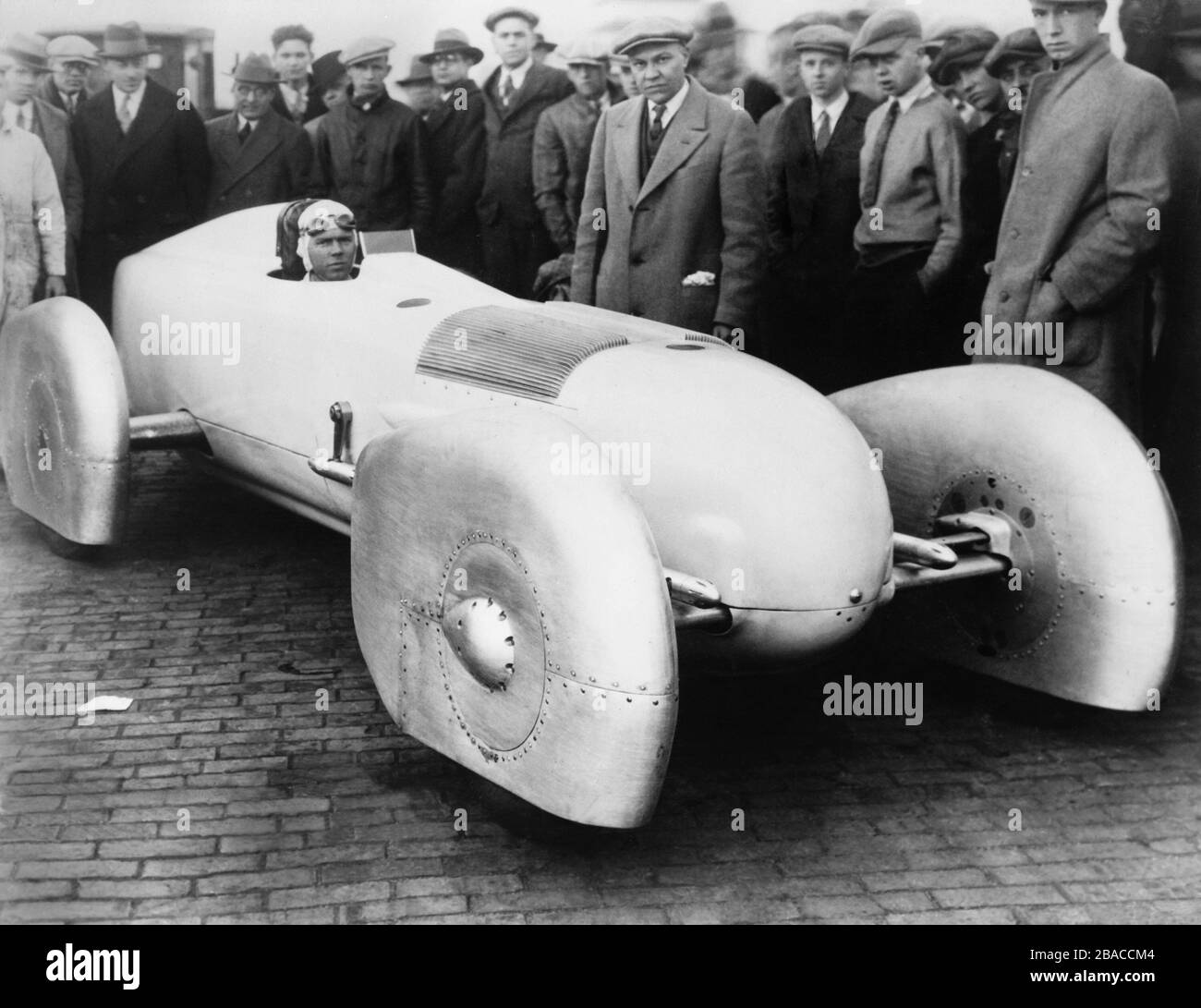 Frank Lockhart in his new Stutz Blackhawk Special, which reached speeds ...