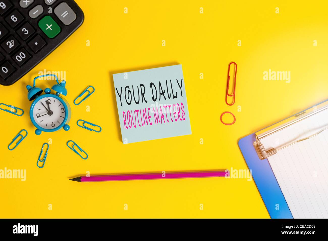 Handwriting text writing Your Daily Routine Matters. Conceptual photo ...