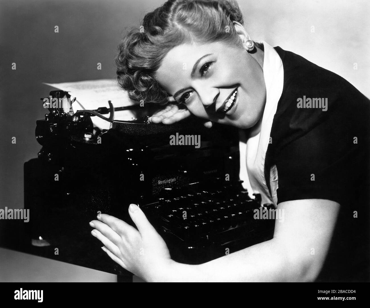 Secretary and her favorite typewriter (OV2019 293) (OV2019 293 Stock ...