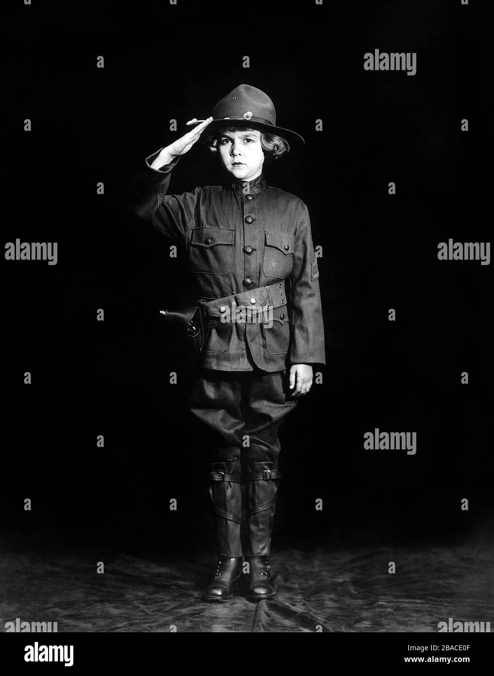 Female cadet saluting (OV2019 502) (OV2019 502 Stock Photo - Alamy