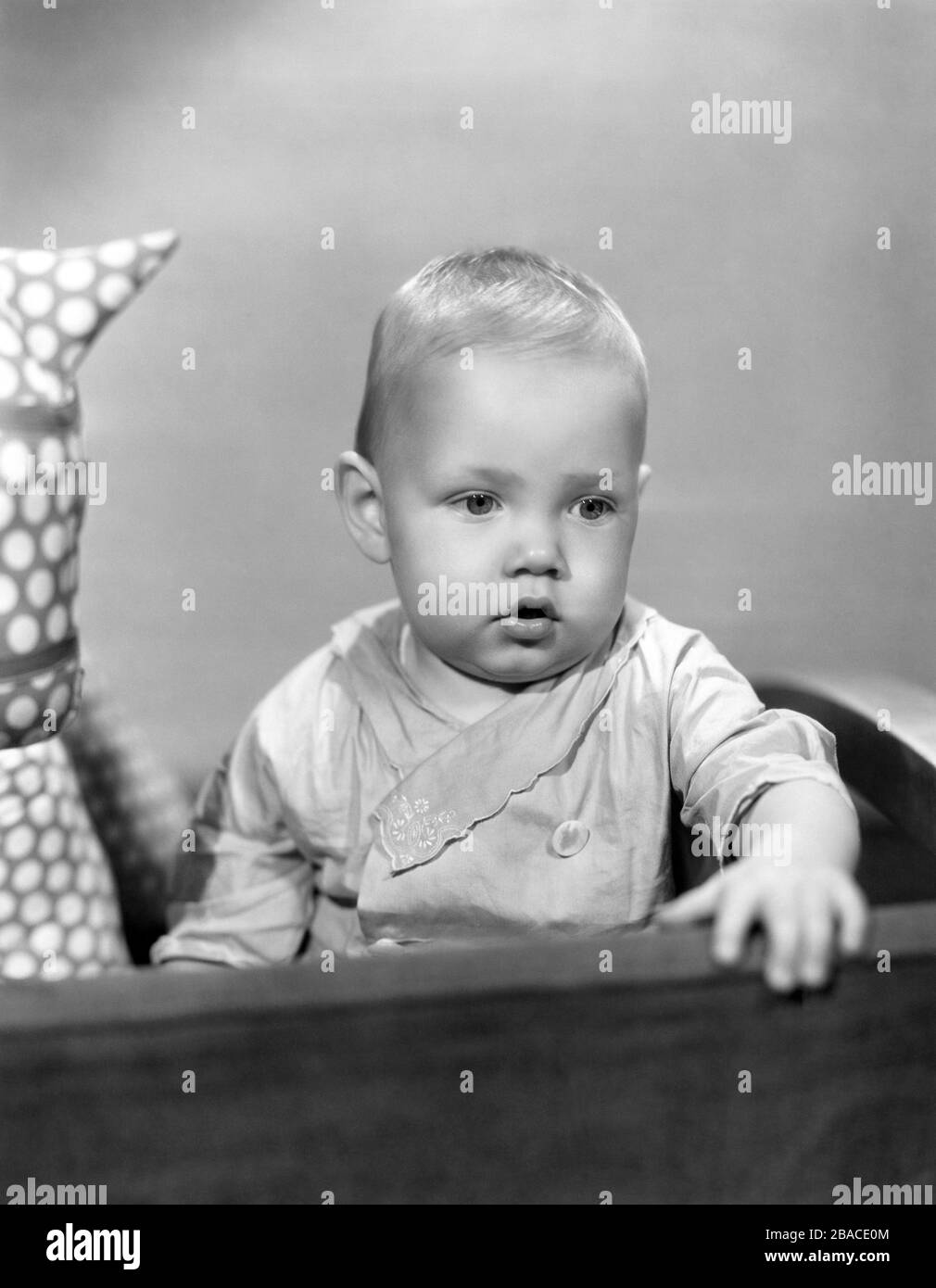 Baby in rocker (OV2019 527) (OV2019 527 Stock Photo - Alamy